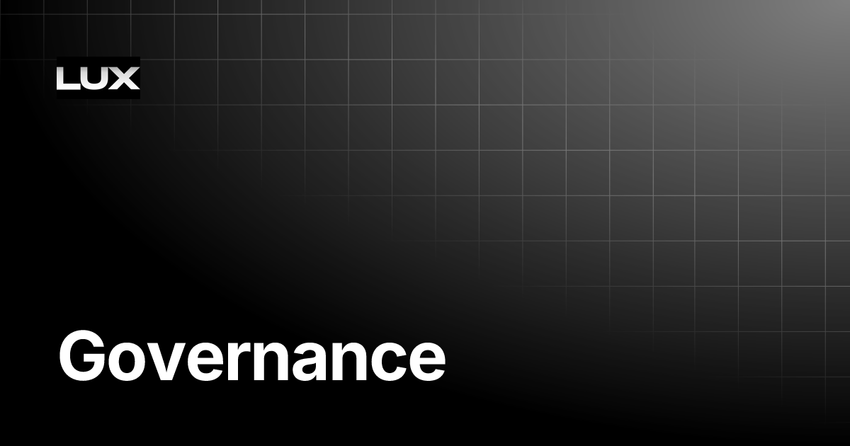 Governance | Lux Exchange
